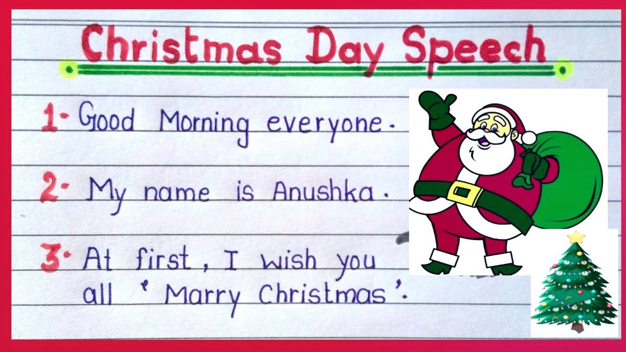 Speech On Christmas Day in English || Christmas Day speech || - YouTube