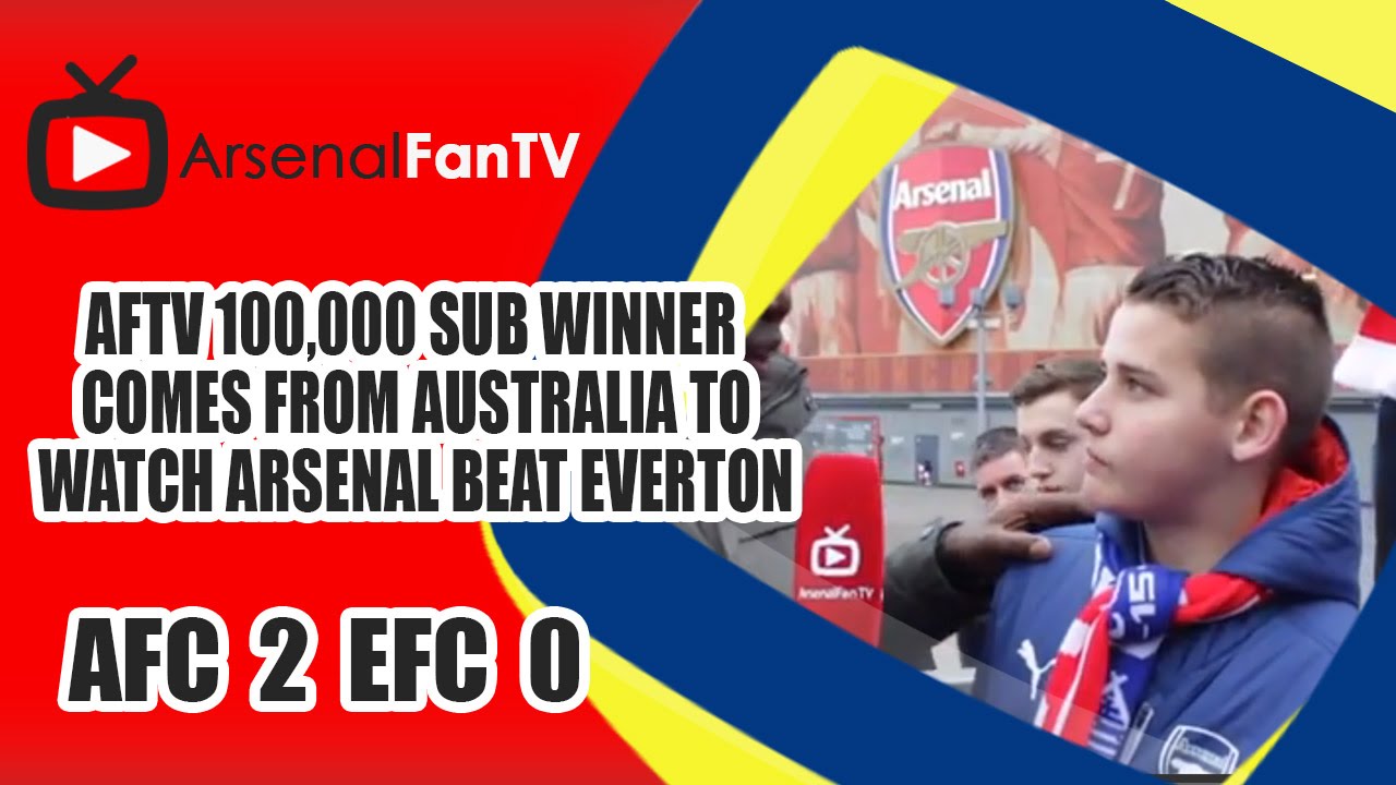 AFTV 100,000 Sub Winner Comes From Australia to Watch Arsenal beat ...
