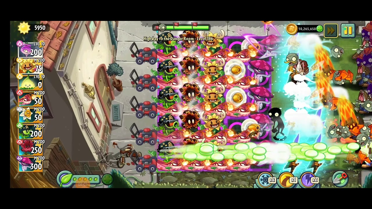 Highway to the Danger Room level 185-186 (Modern Day Endless Zone) #pvz2 - YouTube