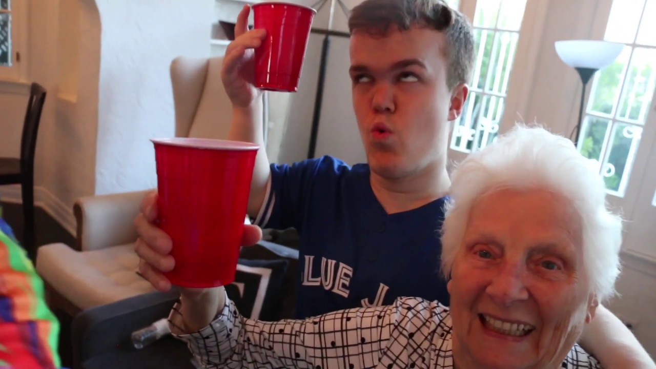 Trick Shots with a 92 Year Old Granny and 4 Foot Dwarf! - YouTube
