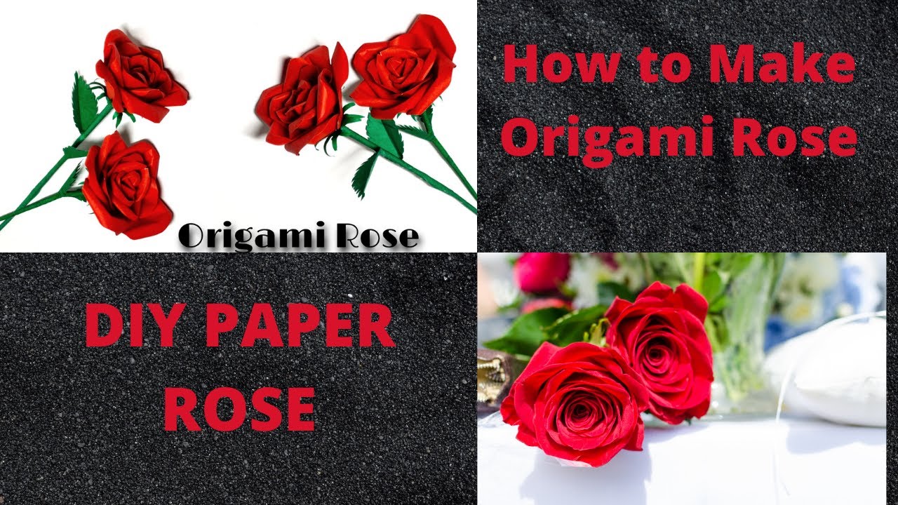 How To Make Origami Rose | Valentine’s Day Craft | Tutorial for ...