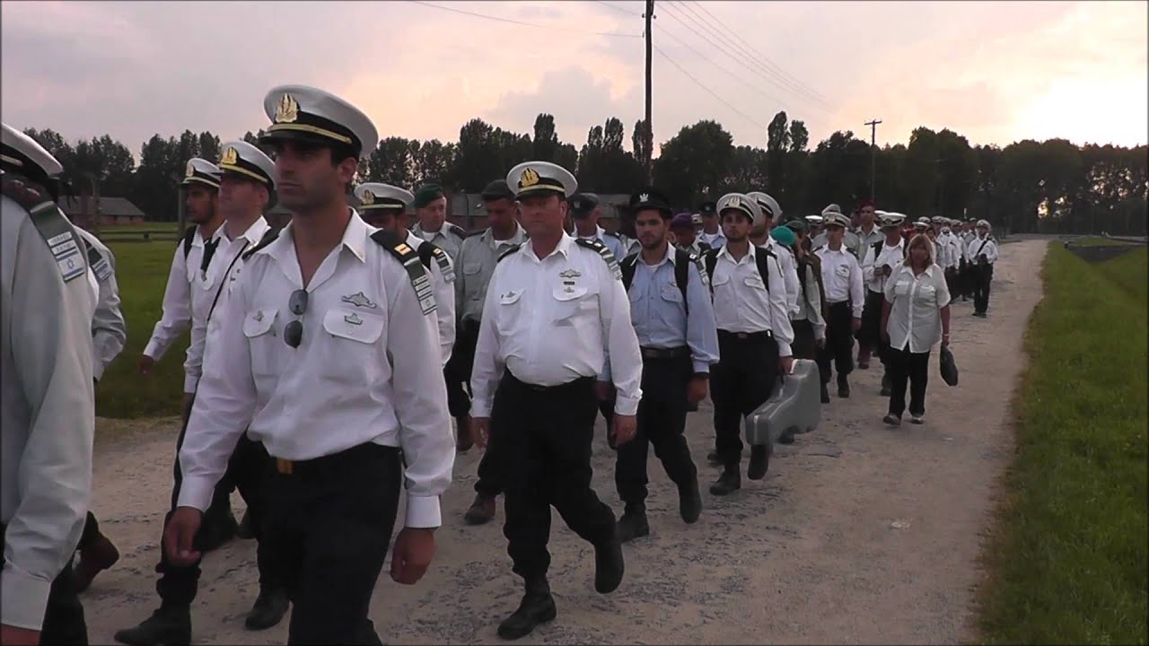Israeli military parade at Auschwitz-Birkenau, Poland - YouTube