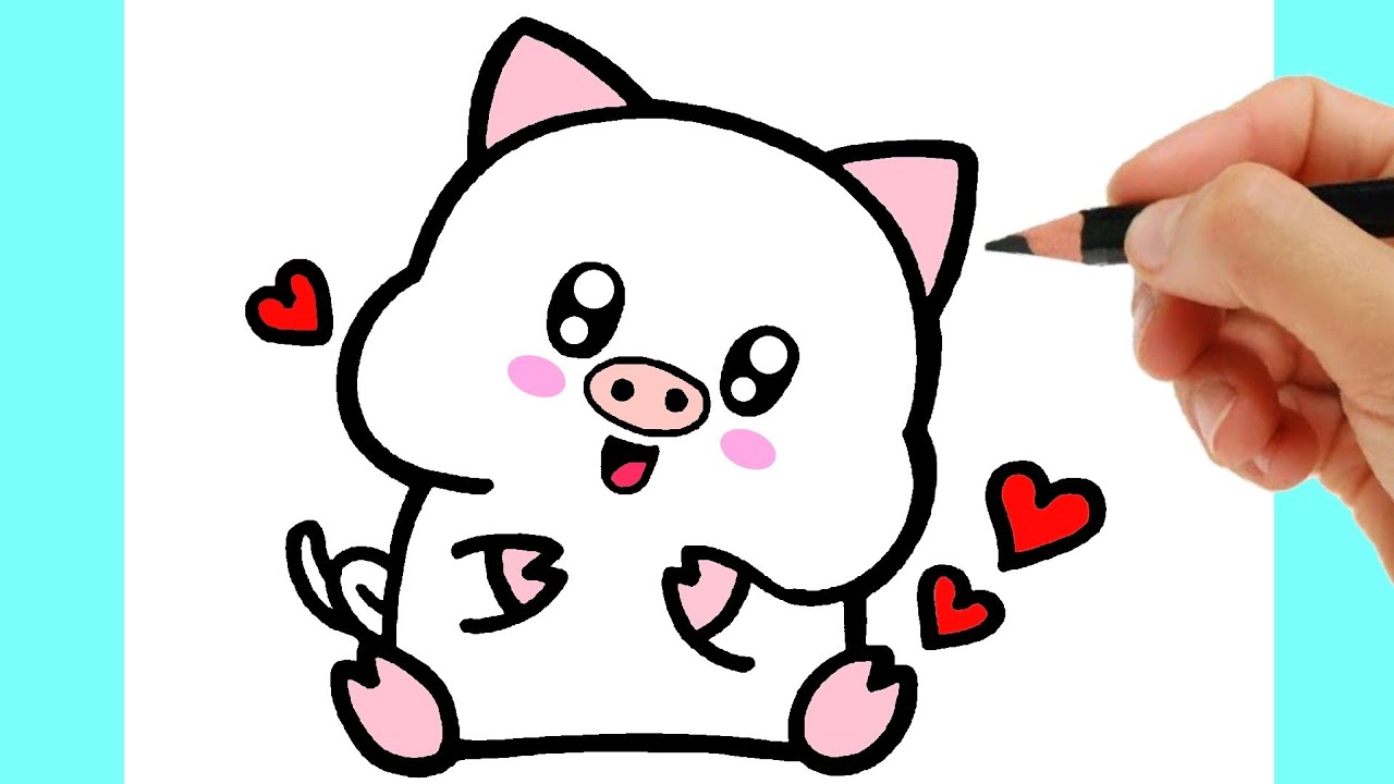 COME DISEGNARE UN MAIALE FACILE - YouTube
