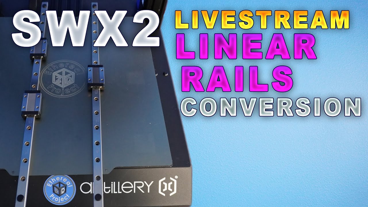 Sidewinder X2 "Y" axis linear rail conversion live stream. - YouTube