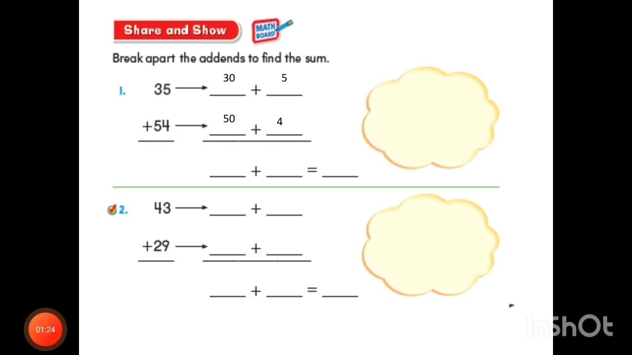 Math # Grade 2 # break apart addends as tens and ones - YouTube