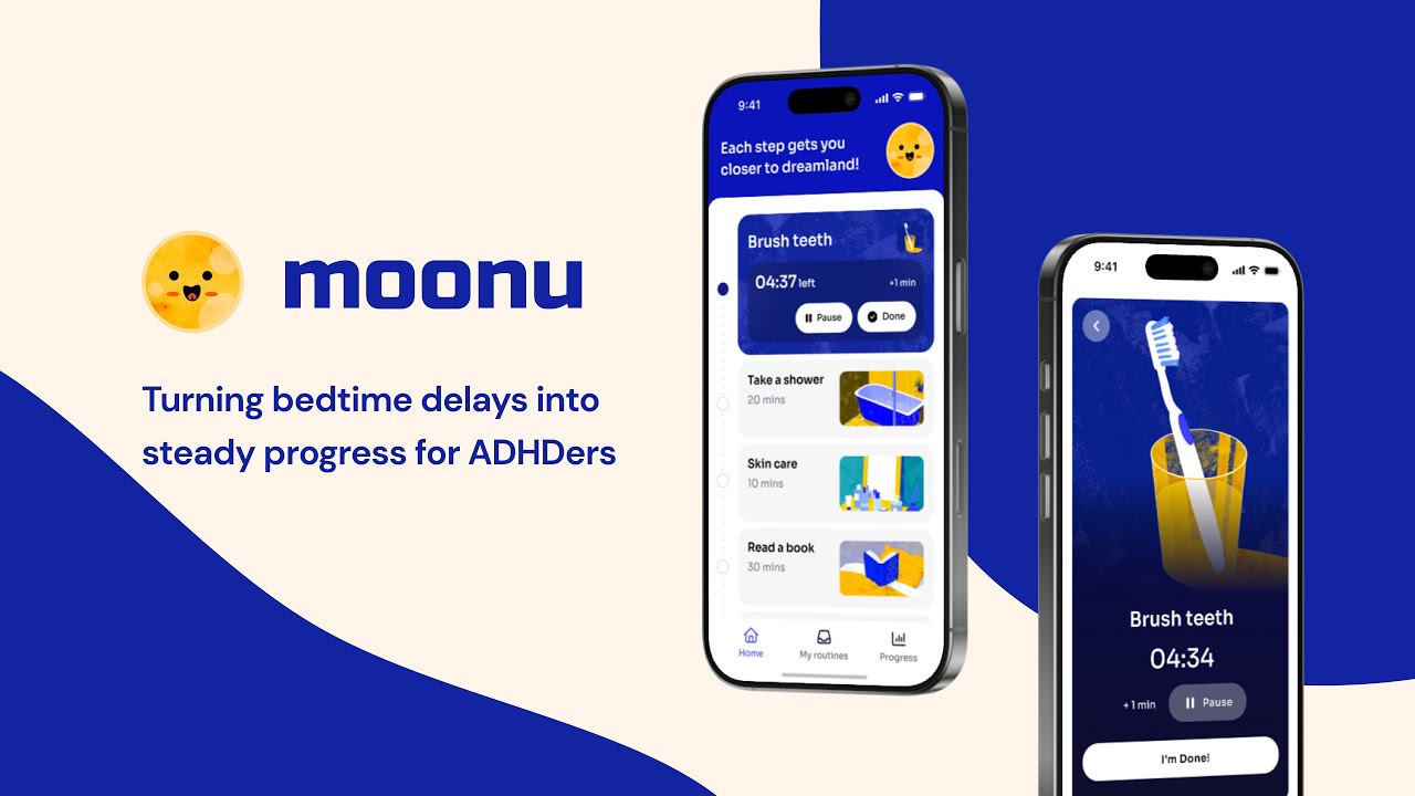 Moonu - Turning bedtime delays to steady progress for ADHDers - YouTube