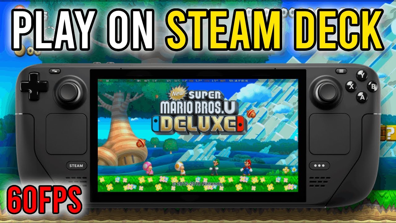 Steam Deck - New Super Mario Bros. U Deluxe Gameplay and Performance ...