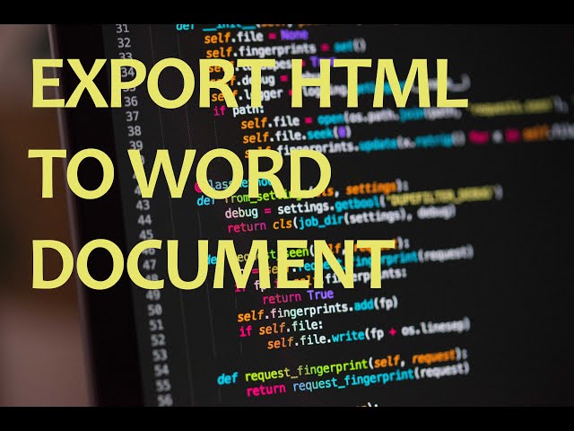 Convert Html To Word Using Java How To Convert HTML To PDF In Windows