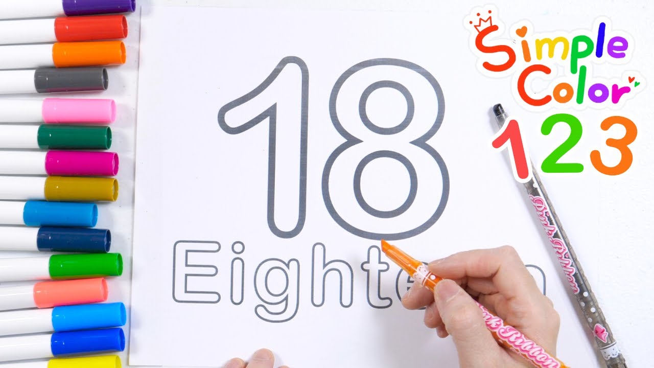 Number education video for kids | Learn number 18 by finding the ...
