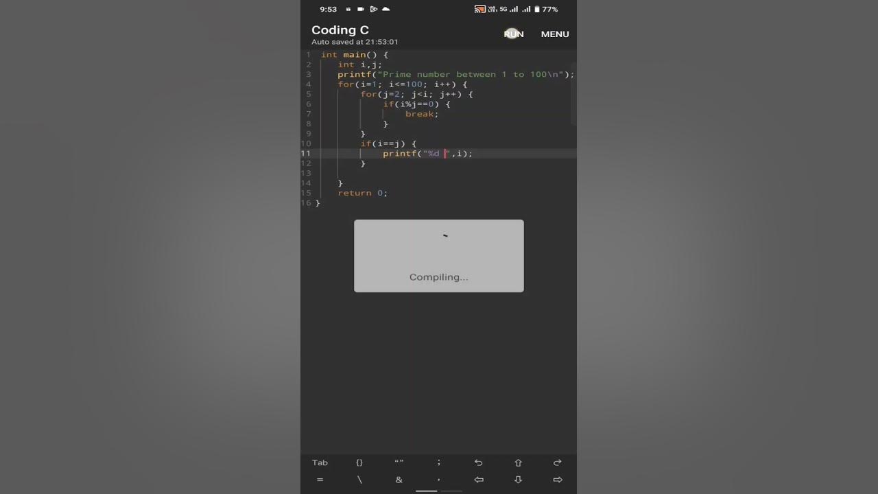 # c program to display prime numbers between 1 to 100##### - YouTube