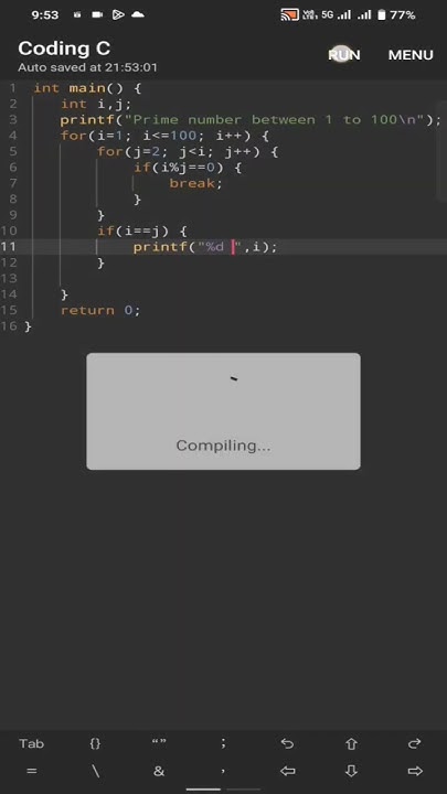 # c program to display prime numbers between 1 to 100##### - YouTube