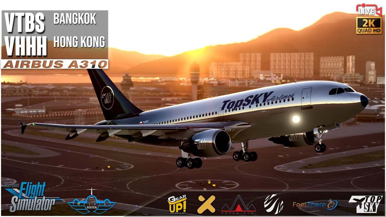 AIRBUS A310: Bangkok (VTBS) - (VHHH) Hong Kong -- VATSIM -- MSFS - YouTube