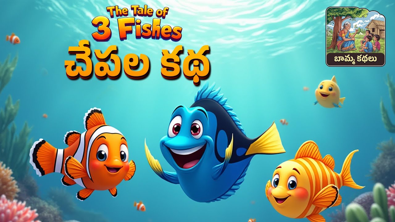 3 Fishes Story Telugu | moral stories in telugu | fish bommalu telugu ...