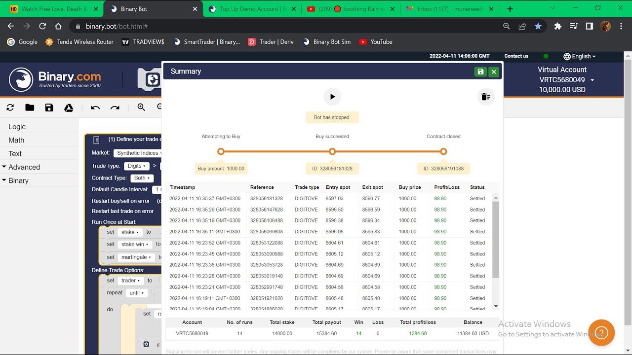 MK IV Binary Bot Simulation 2022 /80% Success Rate!! - YouTube