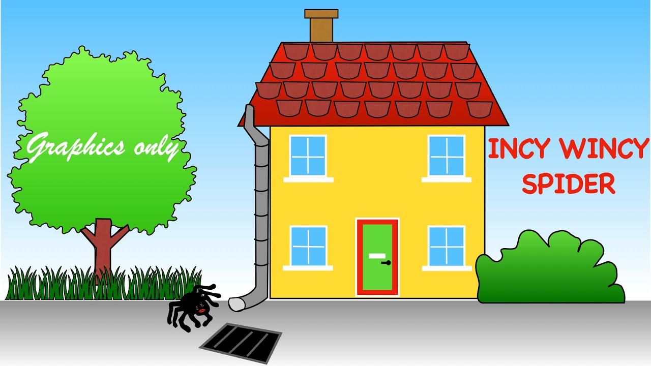 Incy Wincy Spider nursery rhyme - extended version (GRAPHICS ONLY ...