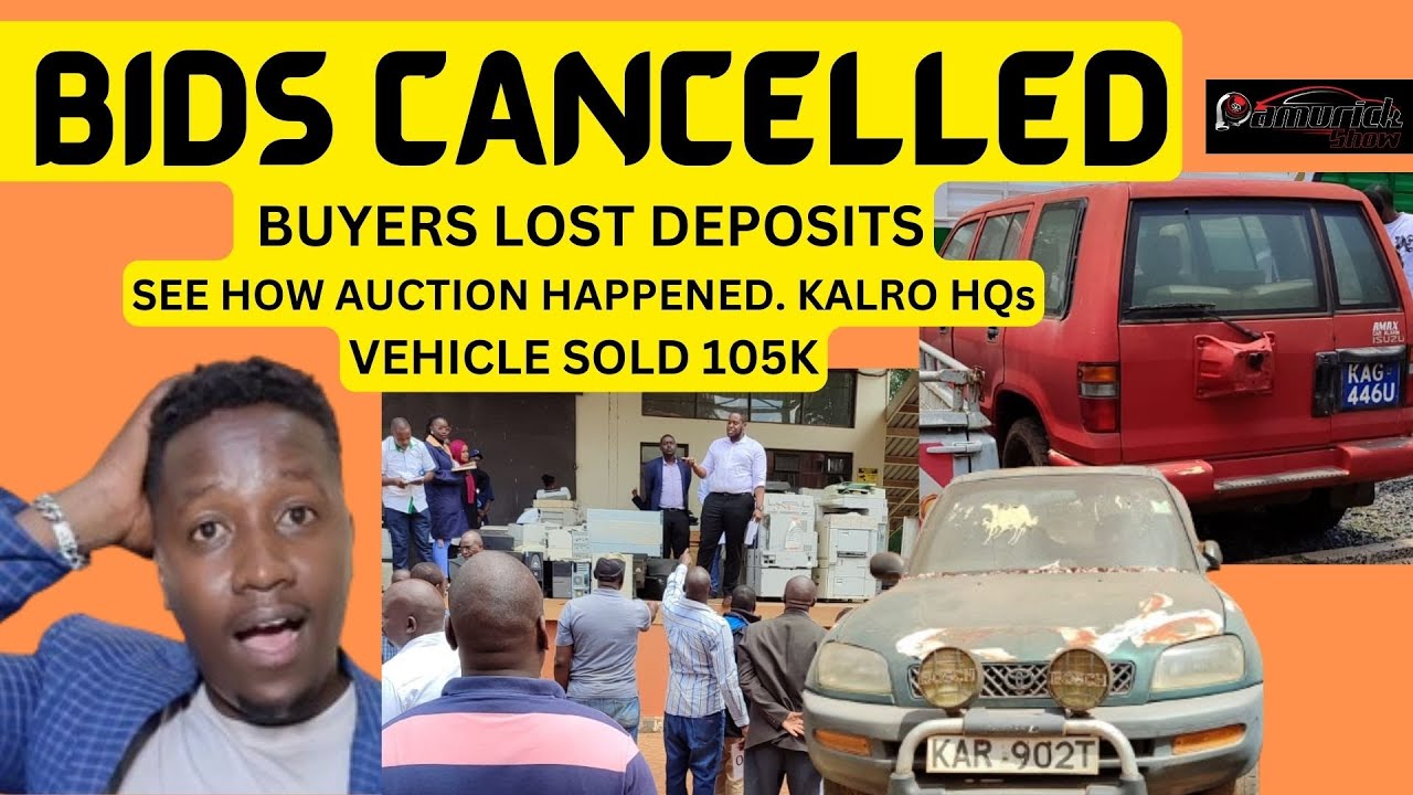 VEHICLE SOLD 105K at KALRO HQs. See a No NONSENSE Auctioneer. BIDS ...