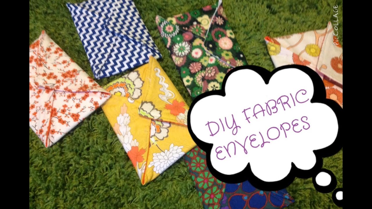 DIY fabric envelopes - YouTube