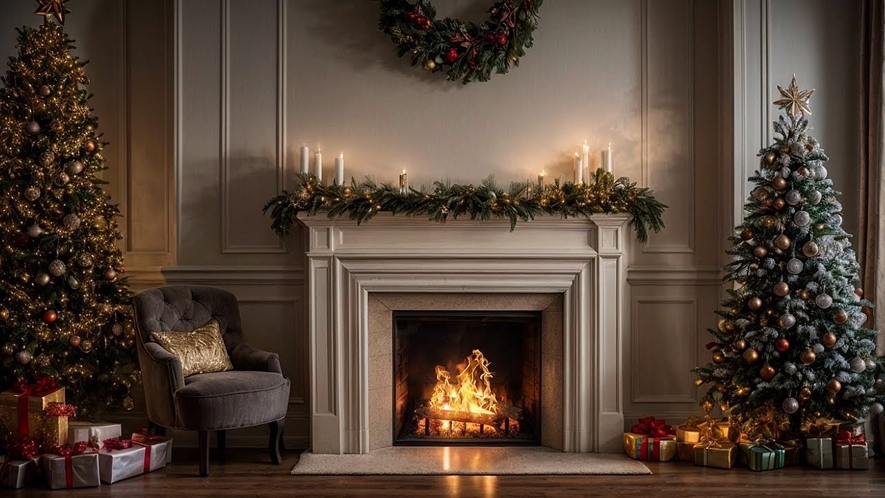 Cozy Fireplace Fire for Christmas | Relaxing Fire Crackling Sounds ...