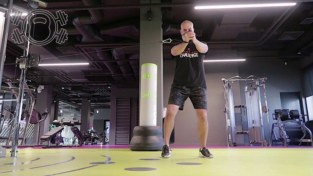 Cable Pallof Press Iso Hold Walkout - YouTube