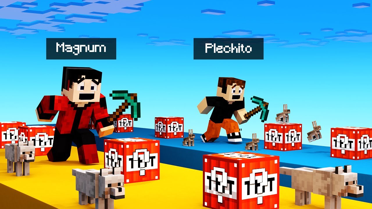 Carrera De Lucky Blocks De Tnt 🤣😂 Minecraft Youtube