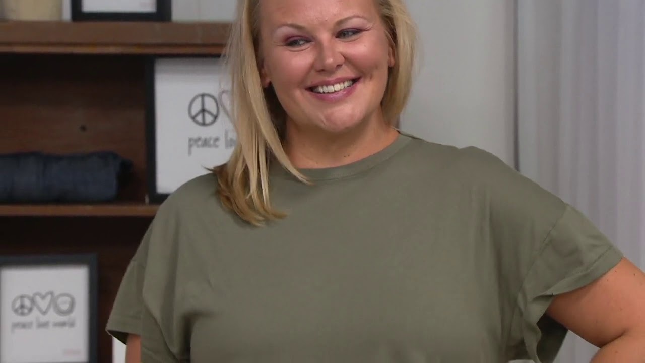 Peace Love World "Alina" Crew Neck Tee on QVC - YouTube