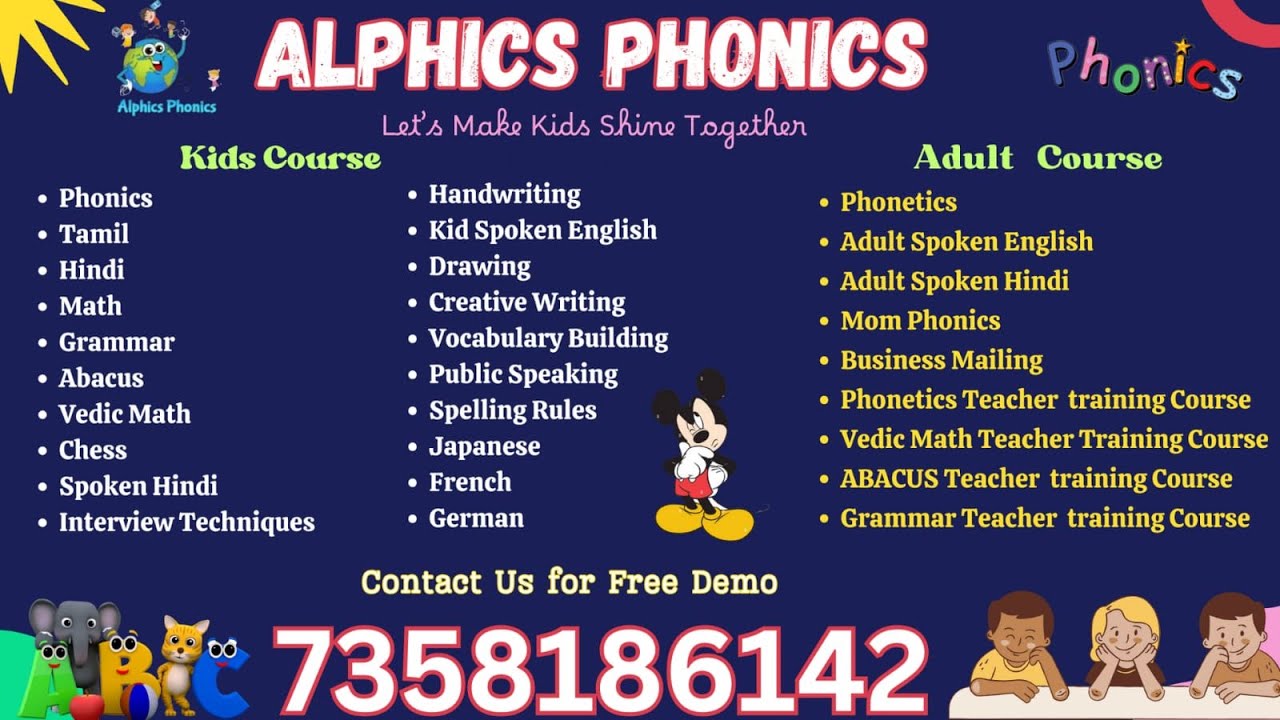 Courses Offered in Alphics Phonics - YouTube