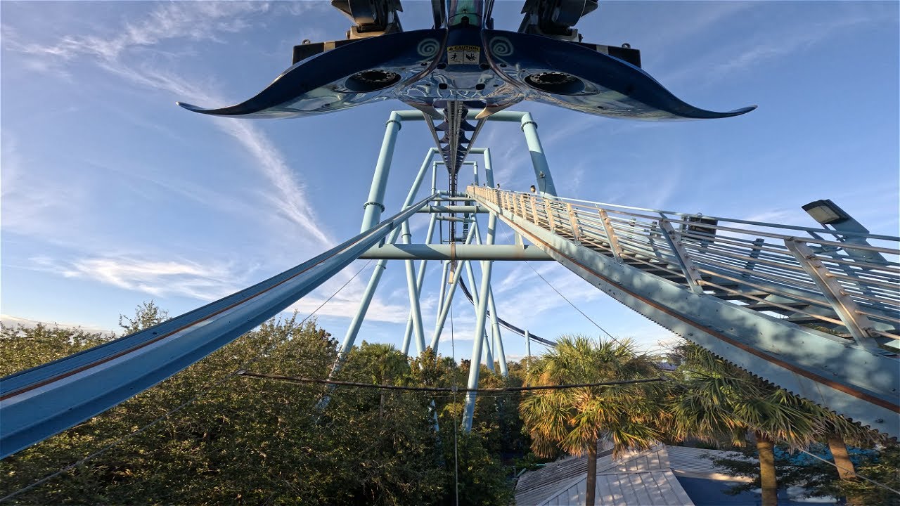 Manta Flying Roller Coaster | SeaWorld Orlando | Front Row 4K POV - YouTube