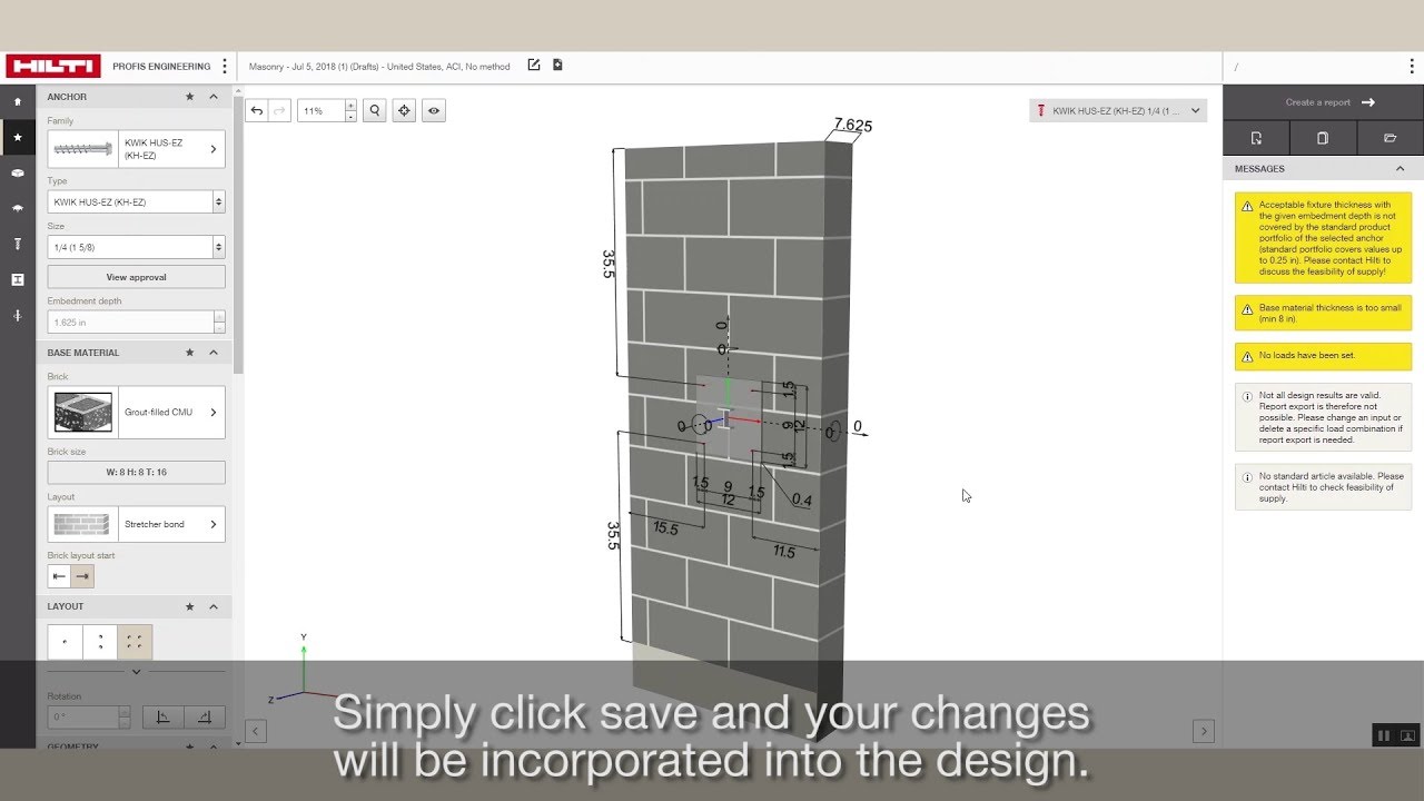 OVERVIEW Hilti PROFIS Engineering: Masonry Design - YouTube