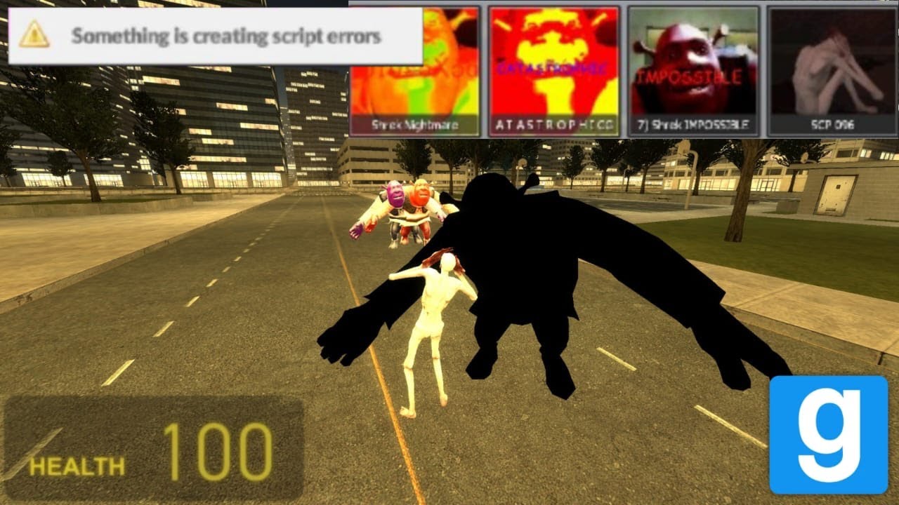 THE SHREK CATASTROPHIC,NIGHTMARE,IMPOSSIBELE AND SCP 096 IN GARRY'S MOD ...