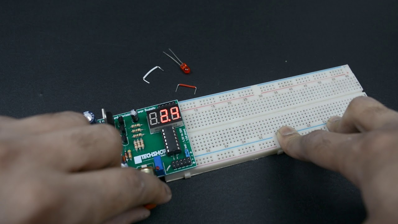 Breadboard Variable Power Supply - YouTube