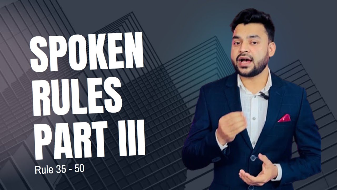 Learn Spoken Rules for Basic English Communication | Part 3 | IELTS ...