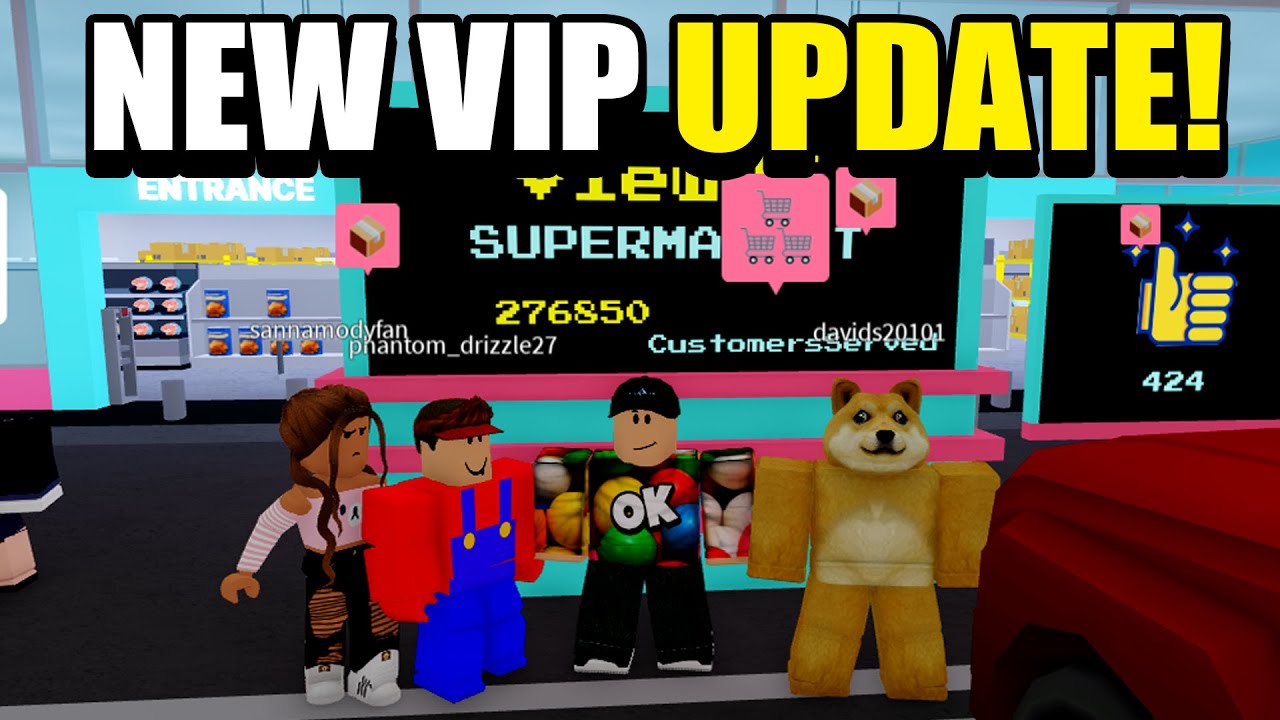 NEW VIP UPDATE IN MY SUPERMARKET! (ROBLOX) - YouTube