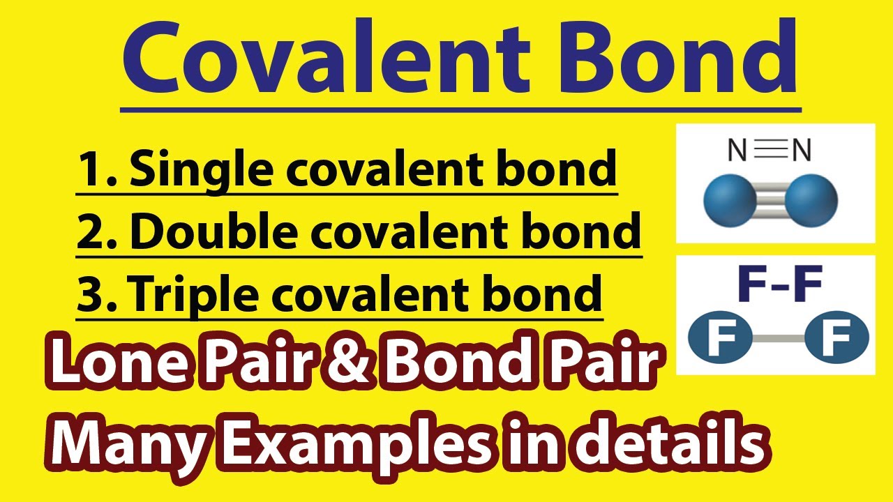 Covalent bond l Types of Covalent Bond l Lone pair and Bond Pair l ...