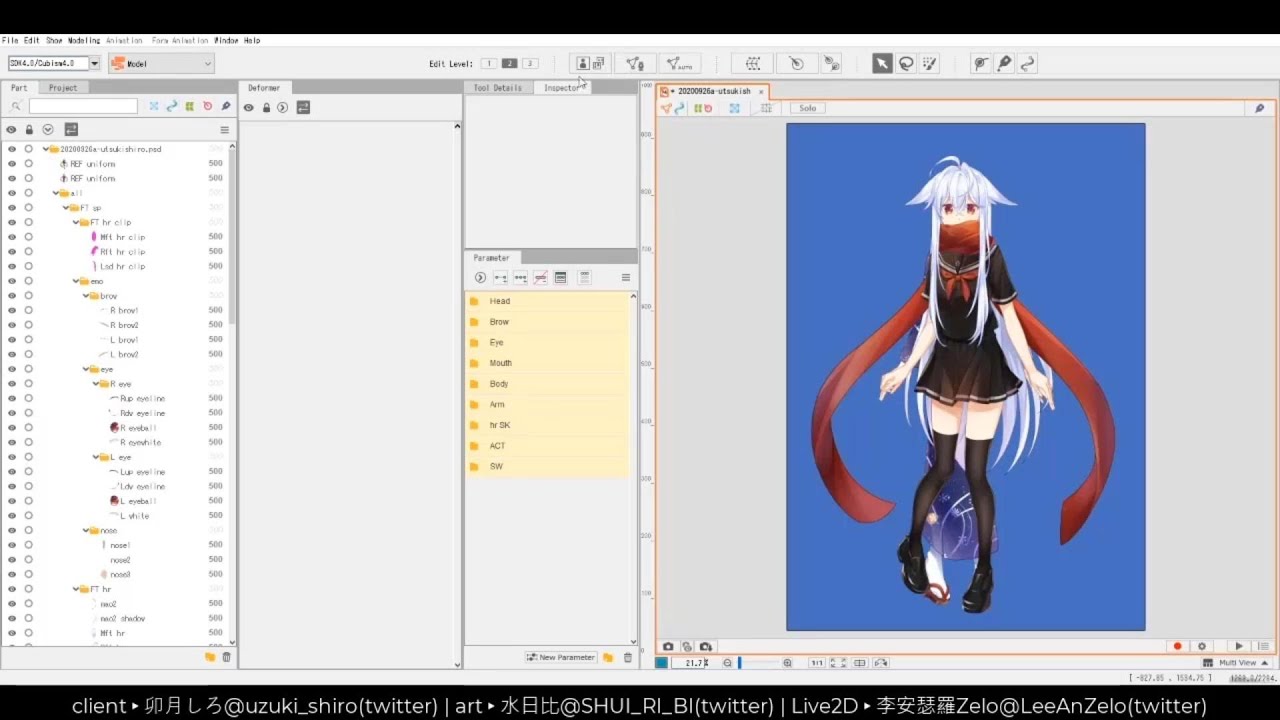 【Vtuber workflow】utsukishiro-cutting+rigging(Full workflow in the ...