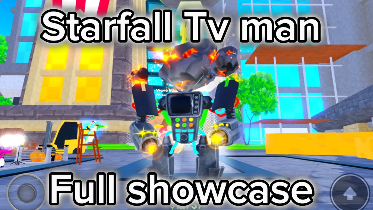 Starfall Tv man full showcase in (Toilet tower defense) - YouTube