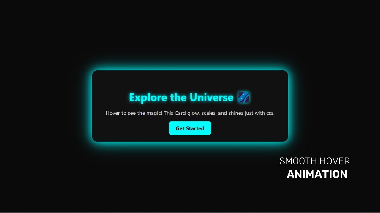 Glowing Card UI With Pure CSS! 🌌 | Dark mode aesthetic 🌑 - YouTube