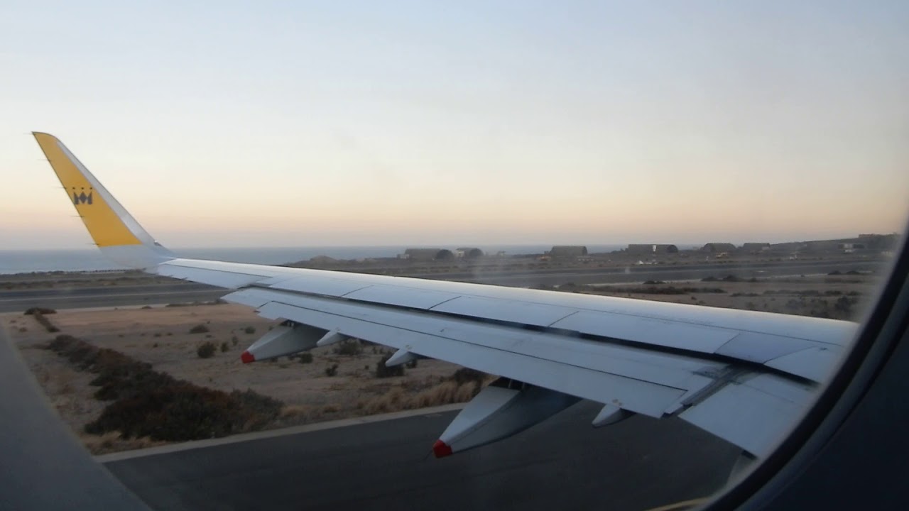 Monarch ZB615 pushback taxi takeoff out of gran canaria. - YouTube