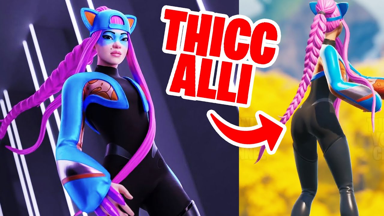 Fortnite Thicc Lynxs Sister Skin Showcase Alli Youtube