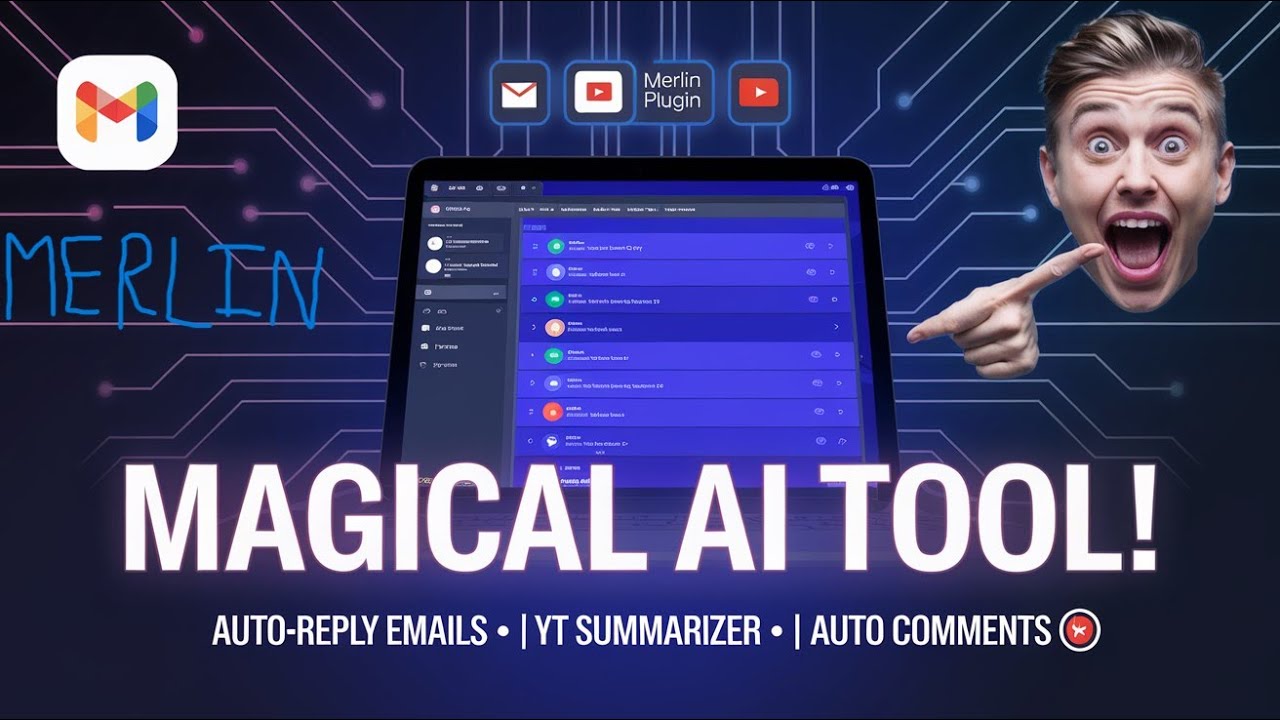 "MAGIC AI Plugin! 🚀 Auto Emails, YT Summary & Auto Comments!" | "Merlin ...