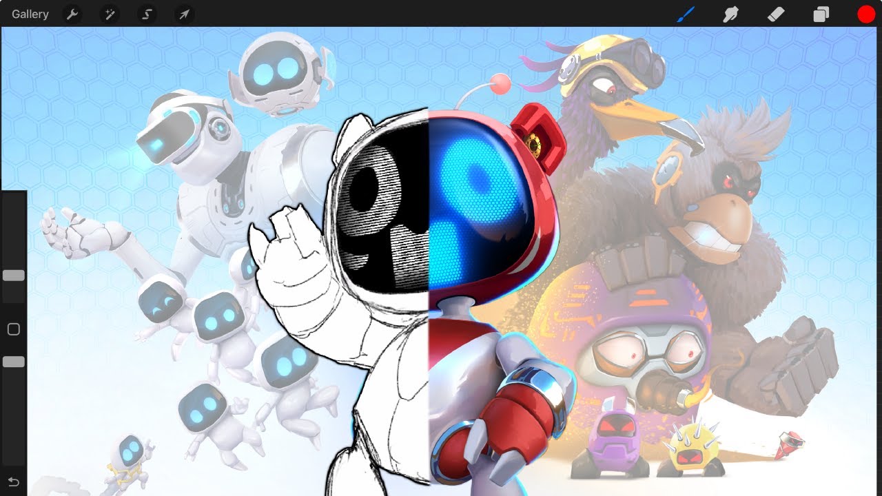 Painting a CGI render from scratch in Procreate! - YouTube