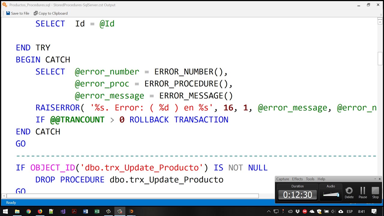 Generar Stored Procedures para CRUD con Code Smith - YouTube