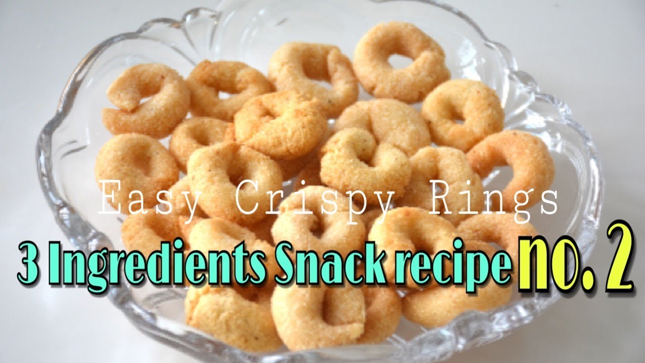 Easy crispy rings | 3 INGREDIENTS SNACK RECIPE no.2 | Samolina rings ...