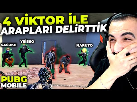 4 VİCTORLA OYNADIK ARAPLARI TOKİDE ÇILDIRTTIK!! 😂 SİNİRDEN KÜFÜR ETTİLER! | PUBG MOBILE
