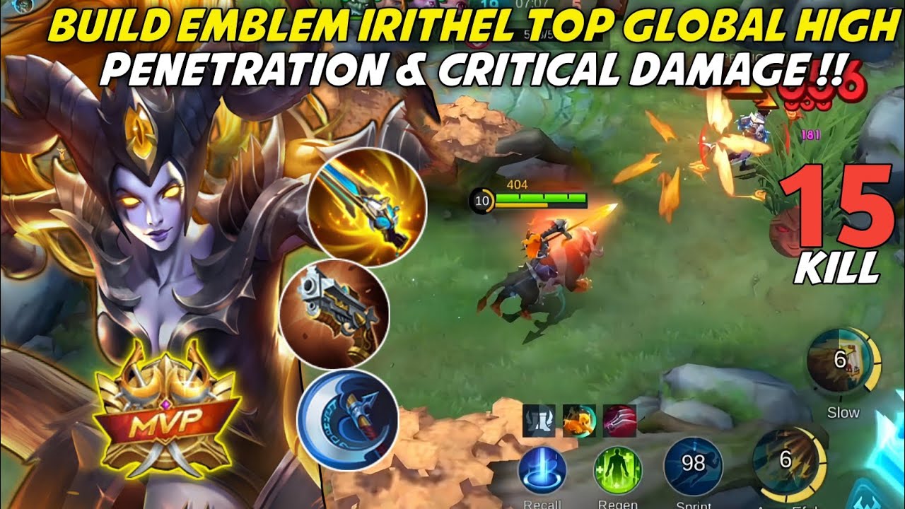 15 KILL + LEGENDARY!! Gameplay Irithel Solo Rank Build Emblem Top ...