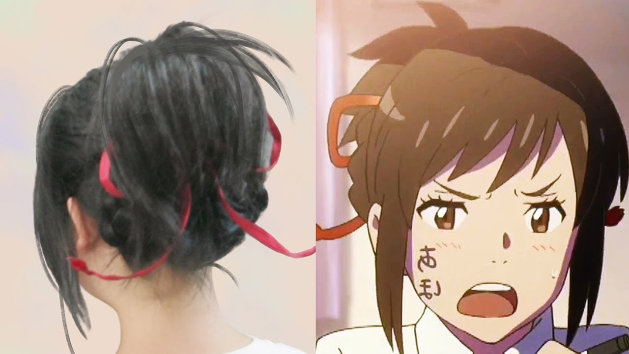 Your Name | 君の名は | Mitsuha Hairstyle Tutorial | 你的名字。 宫水三叶 动漫发型教程 - YouTube