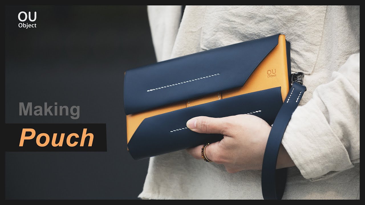 Leather | Making unique essential pouch / Modern Pouch / Crafts / DIY ...