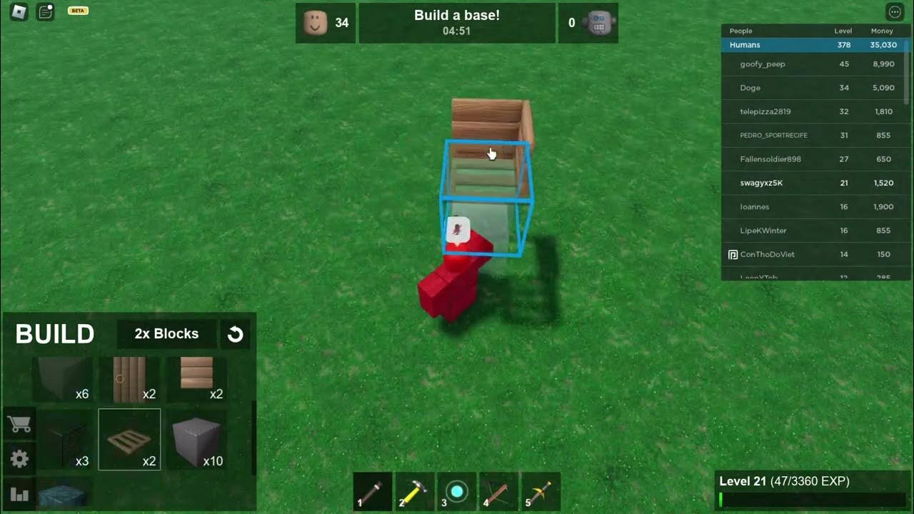 I made a fly glitch in build to survive the robots - YouTube