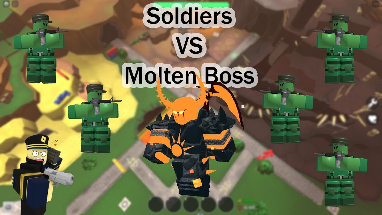 Soldiers VS Molten Boss! TDS - YouTube