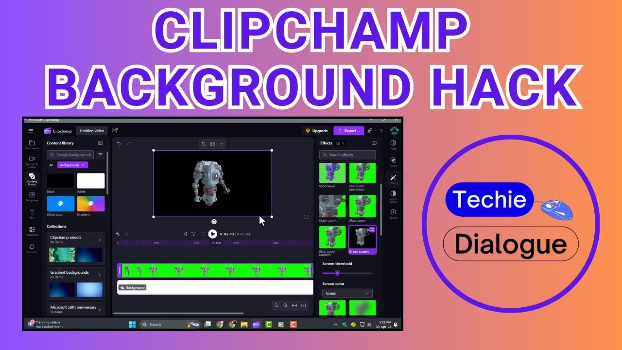 How To Change Background In Clipchamp - Full Tutorial - YouTube