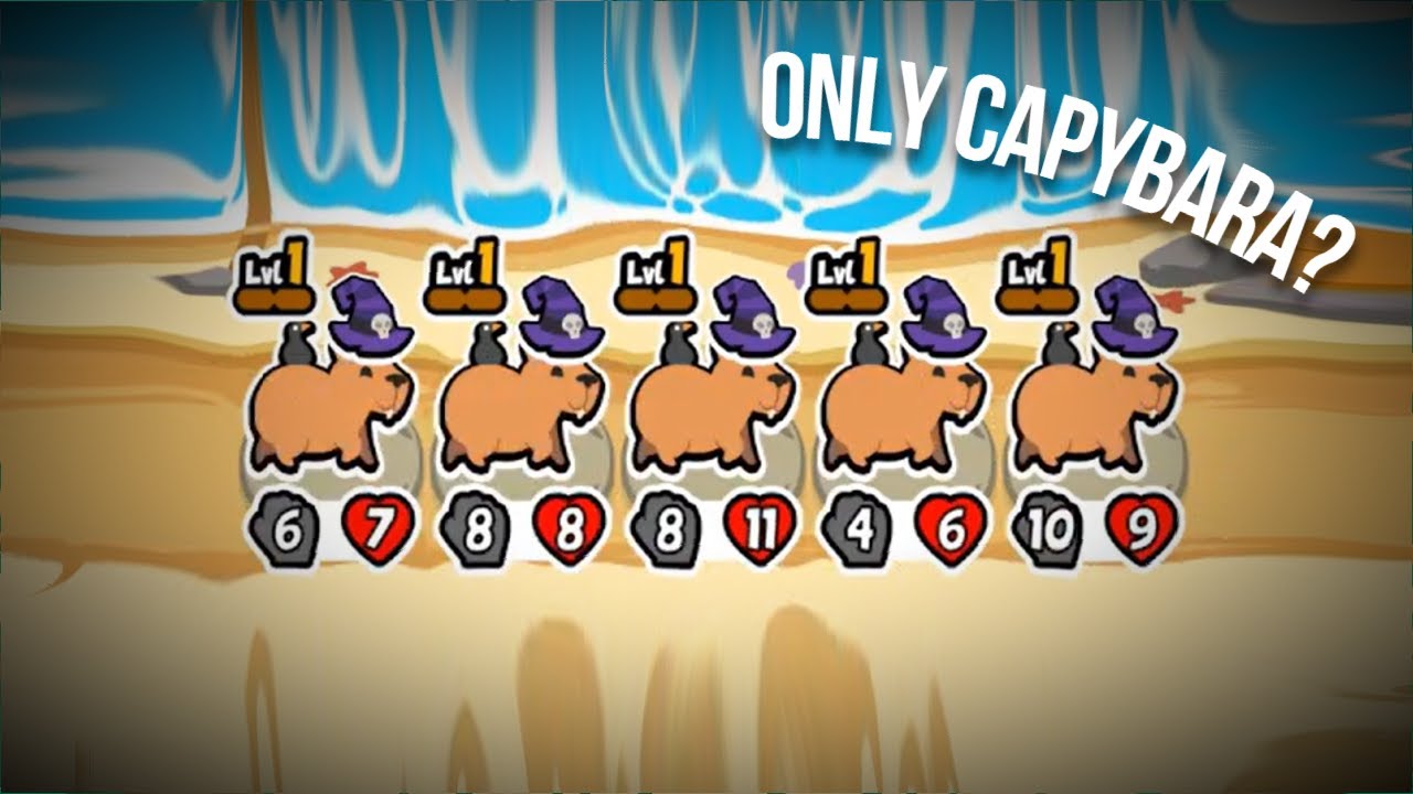The FIVE CAPYBARA Super Auto Pets Win - YouTube